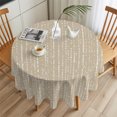 Beige Faded Stripes Round Tablecloth 60 inches Vintage Abstract Art ...