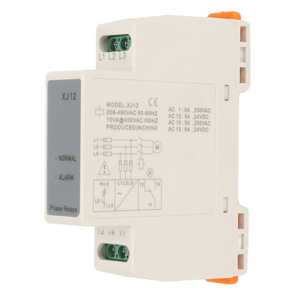 Phase Loss Relay, 208-480VAC Motor 3 Phase Sequence Relay Lightweight ...
