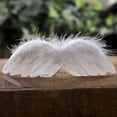 Factory Direct Craft 7" White Real Feather Angel Wings Pkg of 4 ...
