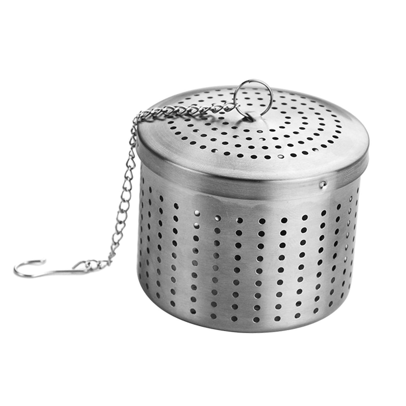 Stainless Steel Loose Leaf Tea Infuser with Extended Chain Hook Filter ...