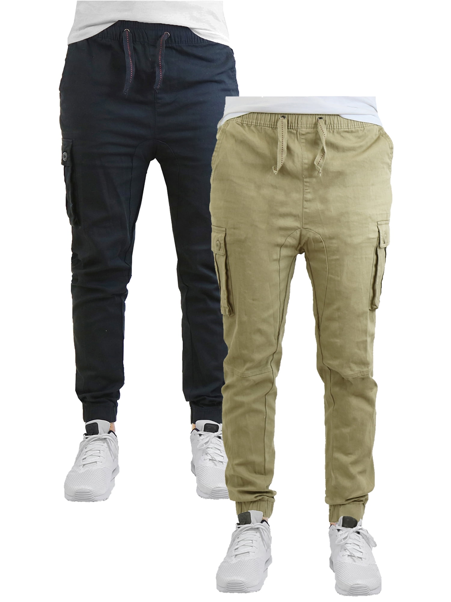 2-Pack Men's Slim-Fit Stretch Cargo Jogger (S-2XL) - Walmart.com