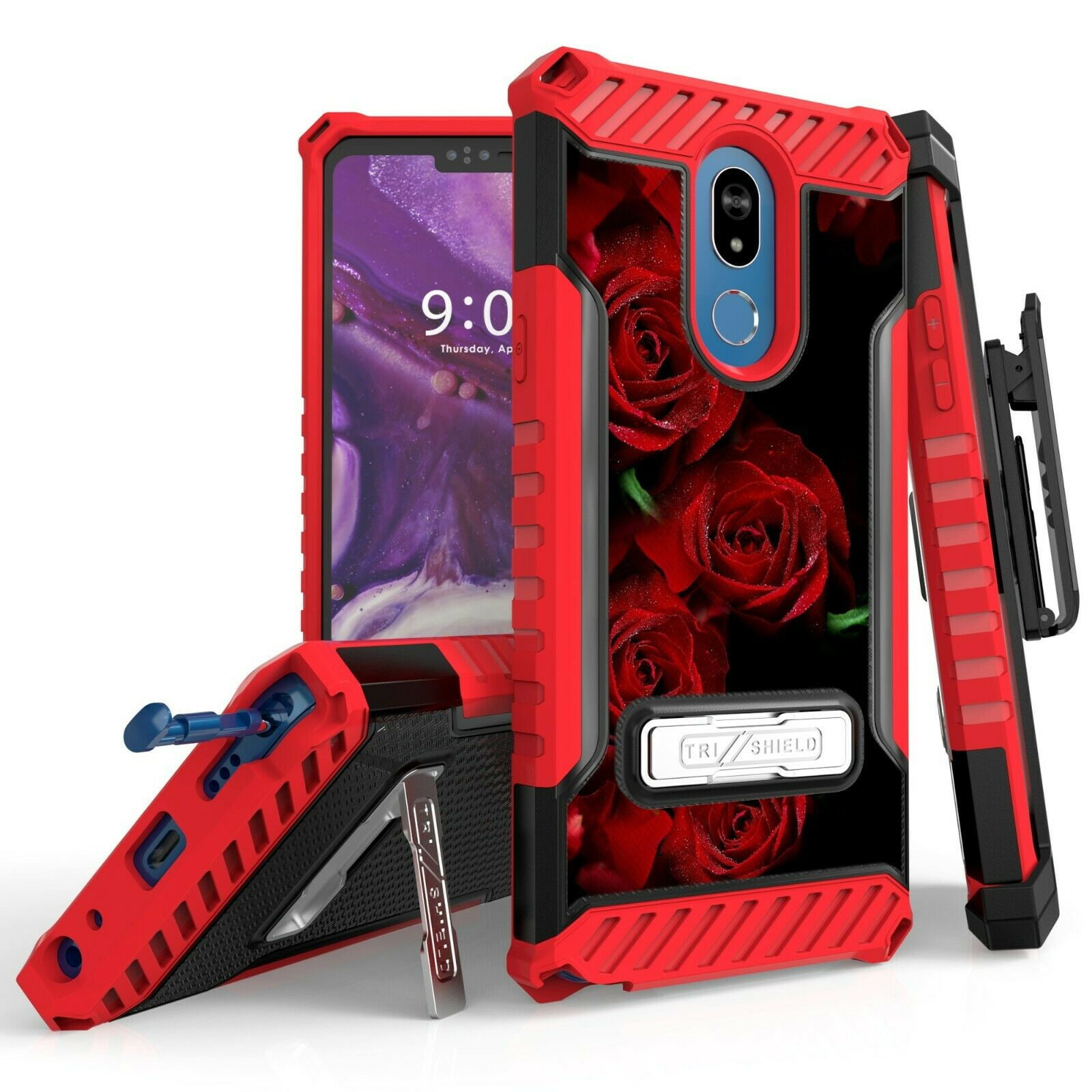 for LG Stylo 5 Stylus 5 Holster Trishield Phone Case Cover Belt Clip ...