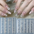 2Pieces 3D Nails Art Bowknot Theme Nails Art Template Silicone Texture ...