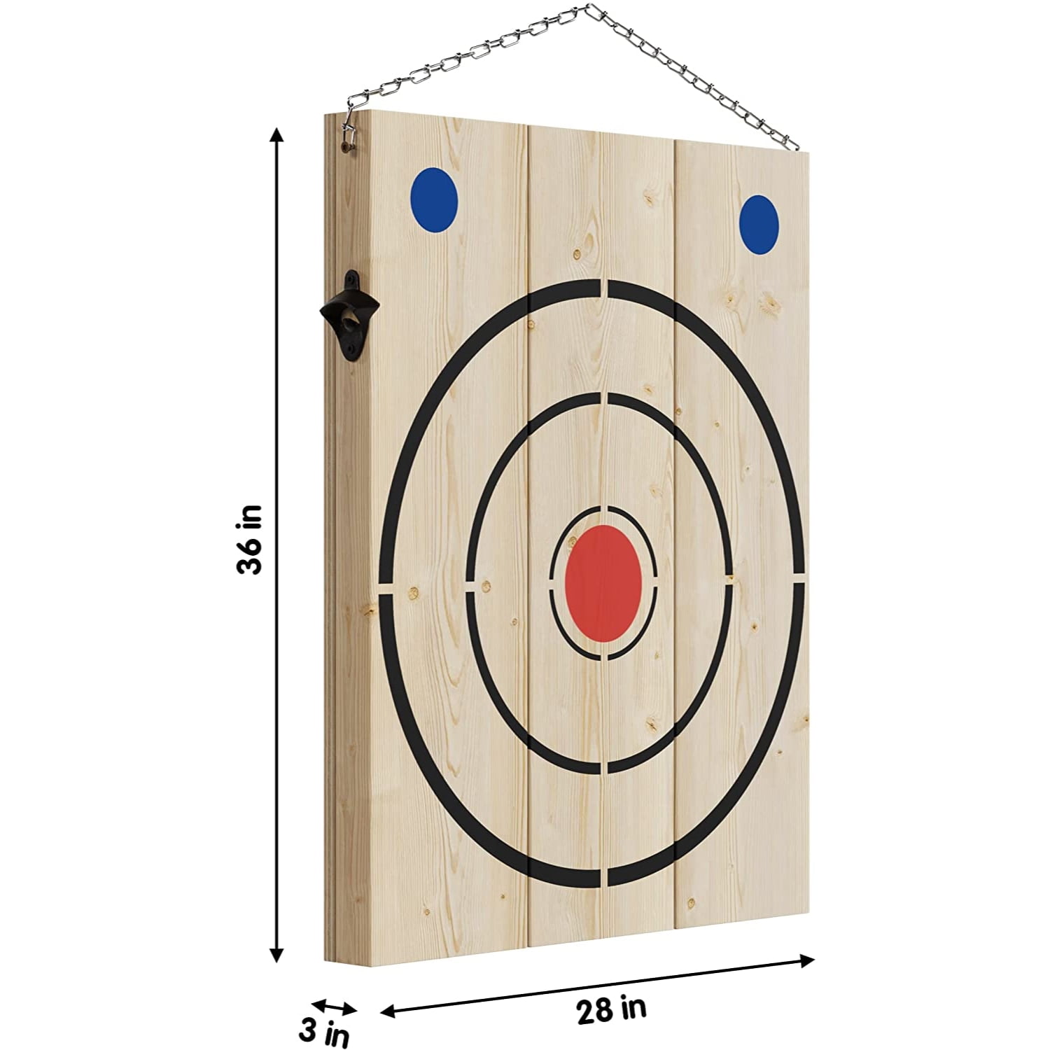 Wooden Axe Throwing Target Plate with Bottle Opener Nepal | Ubuy