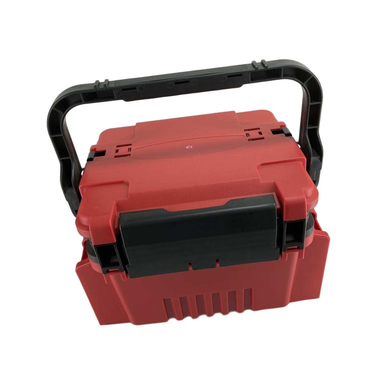 Fishing Tackle Storage Boxes Handheld Shoulder Strap Tackle Storage Box Fishing Gear Tackle Box Fishing Accessories Red