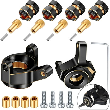 Xizioo 4 Pieces Brass Extended 7mm Wheel Hex Hub Extension 8mm Thick ...