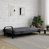 Mainstays Metal Arm Futon, Black Metal Frame with Mattress, Metal Arm ...