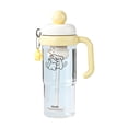1200Ml Large Capacity Plastic Straw Cup With Ergonomic Handle Leakproof ...