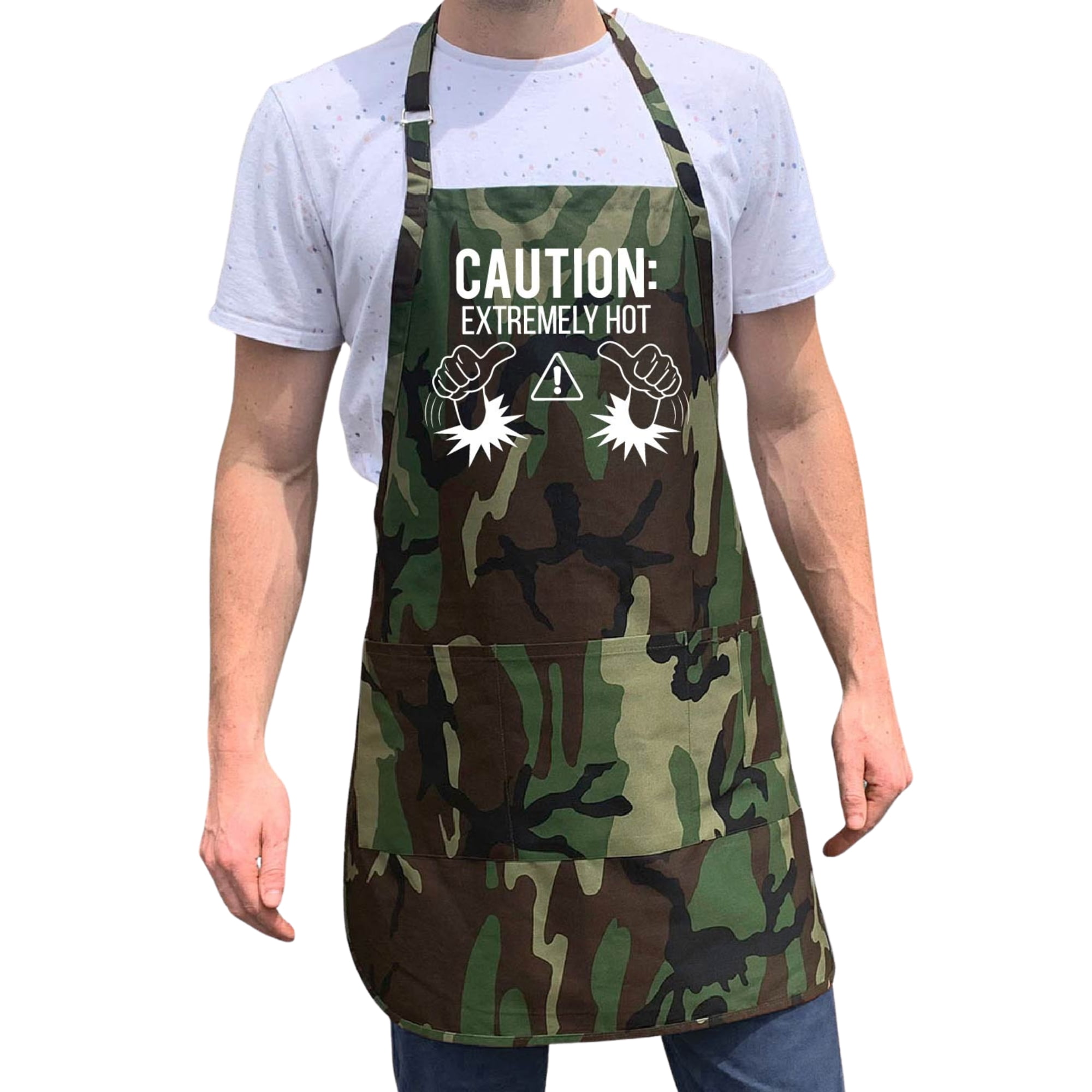 ApronMen, Funny Aprons For Men - Caution: Extremely Hot - 100% Cotton ...