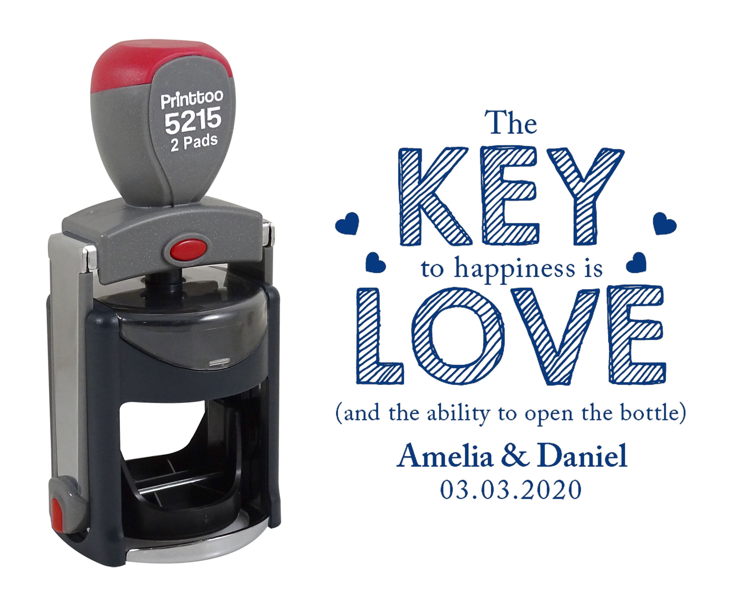 Printtoo Office Stationery Heavy Duty Dater Stamp With Entered Text ...