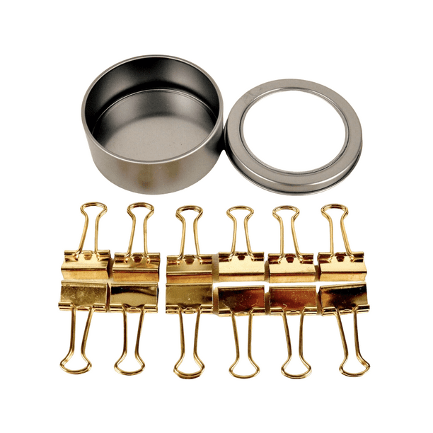 Paquete de 12 clips dorados para carpetas, 3/4", redondos, magnéticos ...