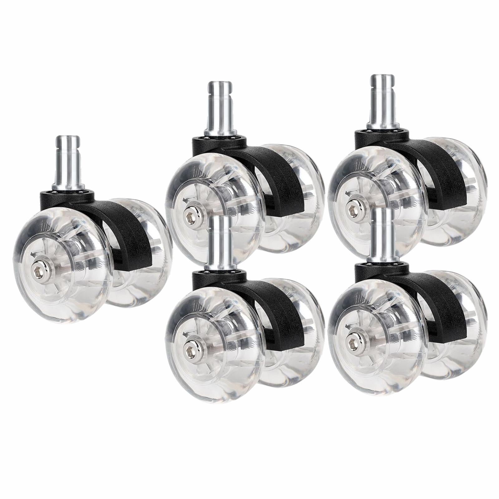Heavy Duty Office Chair Caster Wheels Set of 5 Roller Wheel for Floor ...