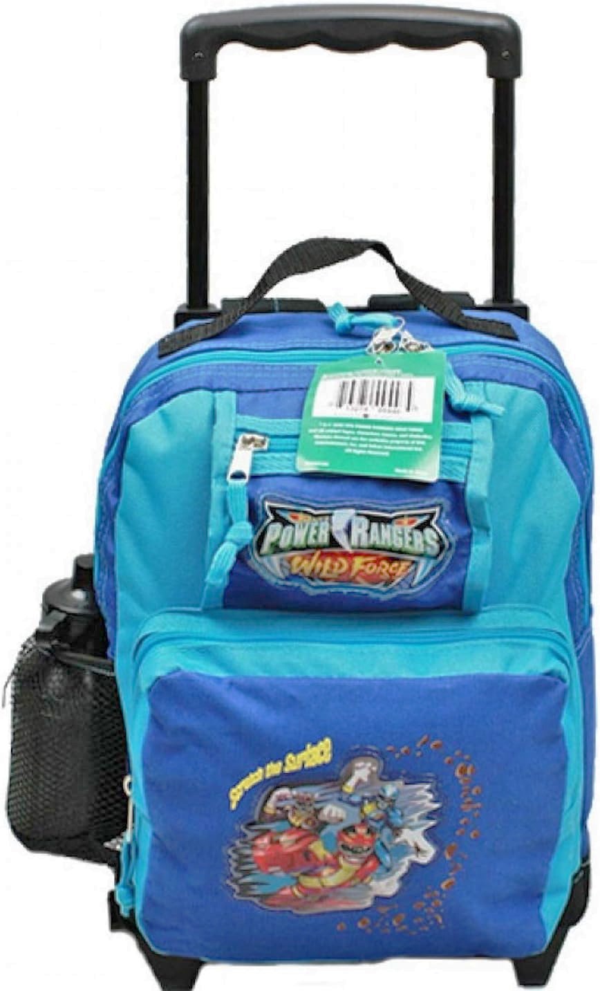 Power Rangers Wild Force Rolling Backpack 12 inch Small Blue 04465 ...