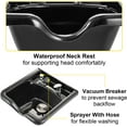 VEVOR Deep Basin Shampoo Bowl Sink, Black ABS, Salon Spa Hair Sinks ...