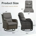 OPOHORO High Back Patio Swivel Glider Chairs Set of 2, All Weather ...