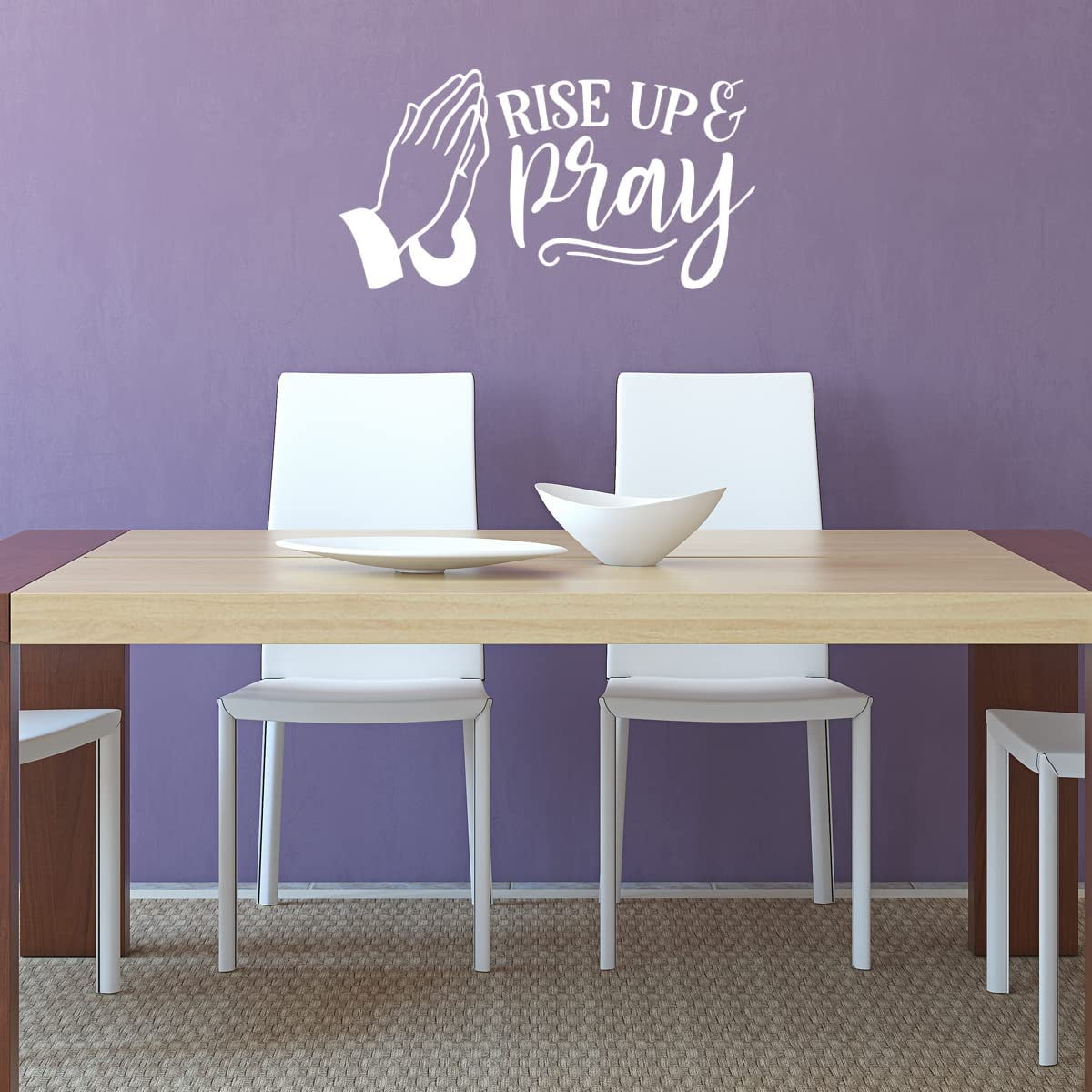 VWAQ Rise Up and Pray, Vinyl Wall Art Christian Decal Quote Religious ...