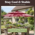 Pure Garden 10ft 3-Tier Umbrella for Patio Shade Canopy with 19lb Base ...