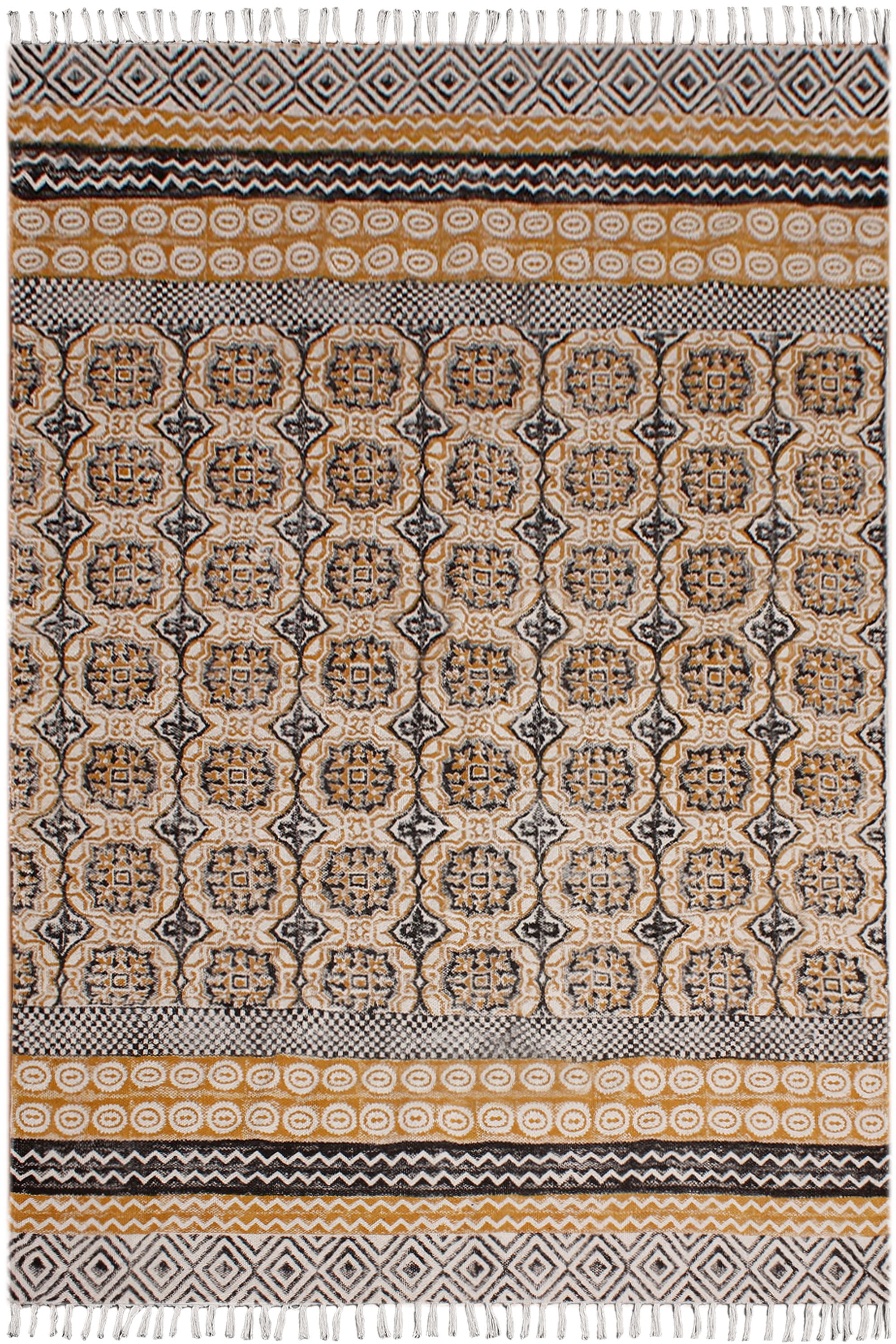Casavani Pure Cotton Traditional Area Rug,Brown 5x7 feet - Walmart.com