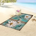 1 oversized dragonfly daisy print beach towel - soft microfiber ...