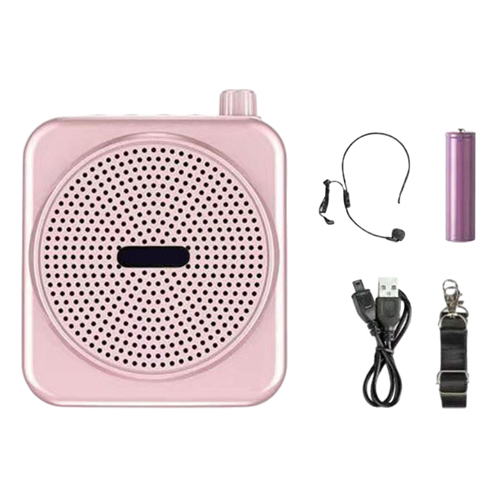 Mini amplificador de voz portátil Hugo megáfono de enseñanza rosa ...