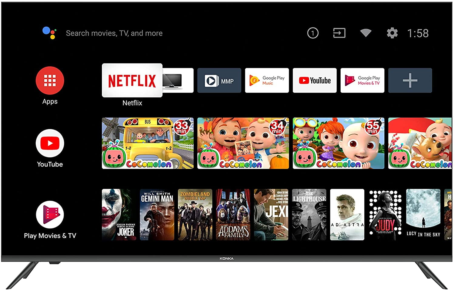 Television Konka Android TV Q7 Pro Series Pantalla QLED 4K Ultra HD 55 Pulgadas Konka 55Q75A ...