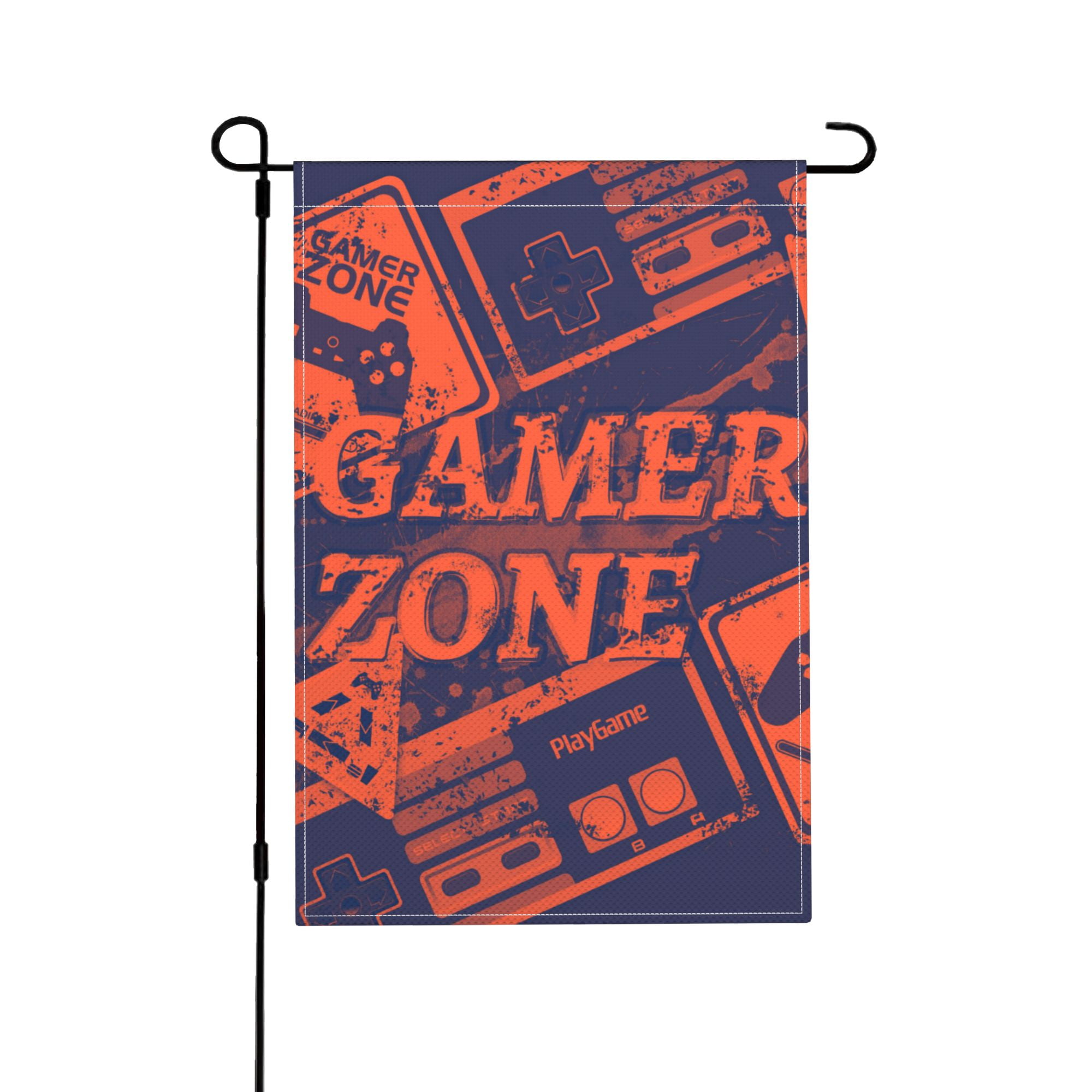 TEQUAN Gaming Gamer Zone Garden Flags, 18 x 12 inch Double Sided Linen ...