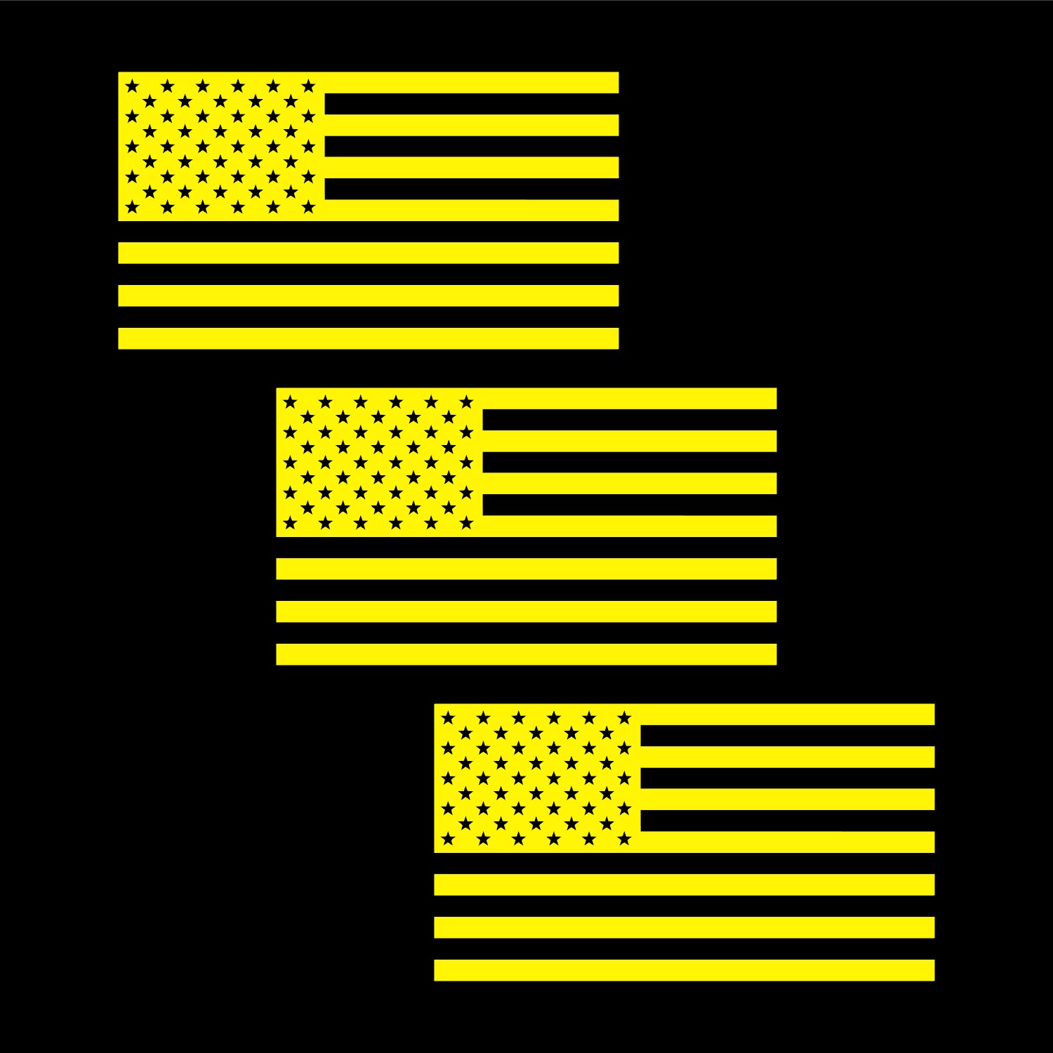 American US Flag Vinyl Decal Sticker for Laptop/Car/Truck/Window/Bumper (Matte Yellow, 5in [3 ...