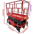 19.7ft Electric Scissor Lift Man Lift Mobile Hydraulic Aerial Work ...