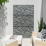 Veradek Outdoor Privacy Screen 3-Panel Set w/ Stand - (Flowleaf ...
