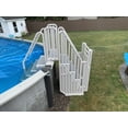 Confer Plastic Entry System with Steps and Deck for Above Ground Pools | Warm Gray - Walmart.com