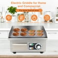 Small Electric Grill Pan, 0~300℃ Adjustable Temperature Stainless Steel ...