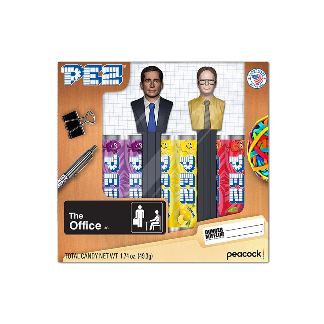 PEZ Candy The Office Twin Pack with 2 Candy Dispensers + 6 Rolls of ...