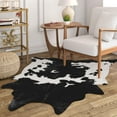 Couristan Prairie Hides Animal Print Hide Rug, Black, 3'10" x 5'1 ...