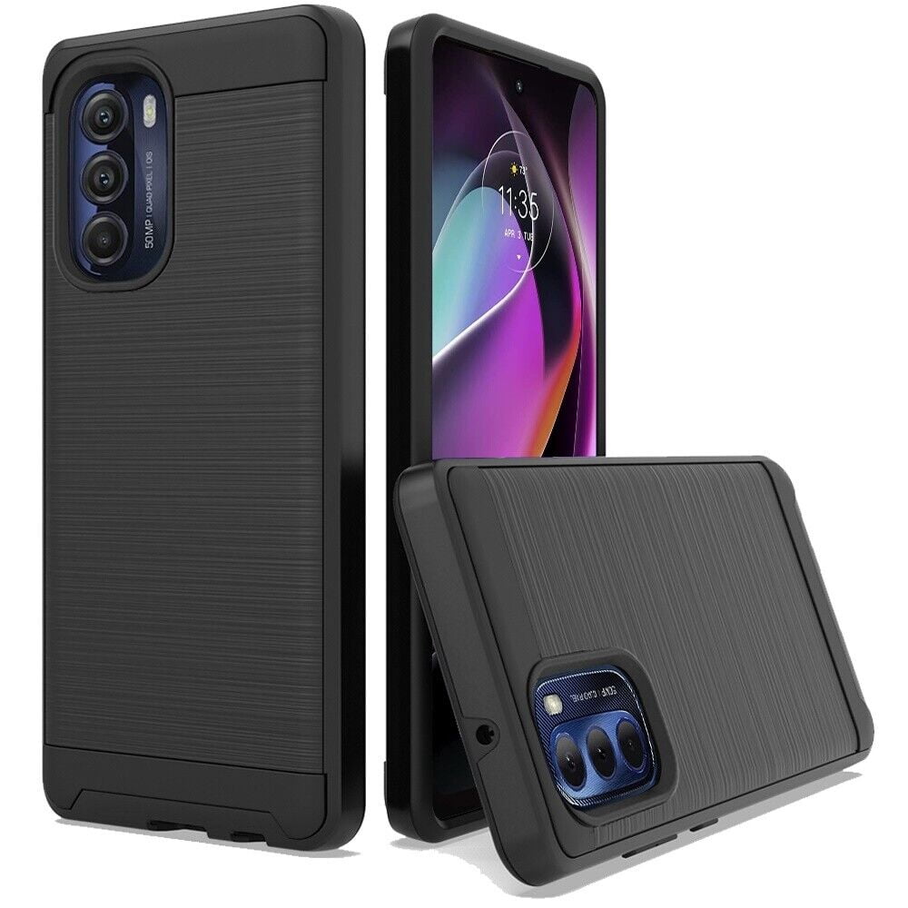 Kaleidio Case For Motorola Moto G 5G (2022) [Brushed Metal Texture ...