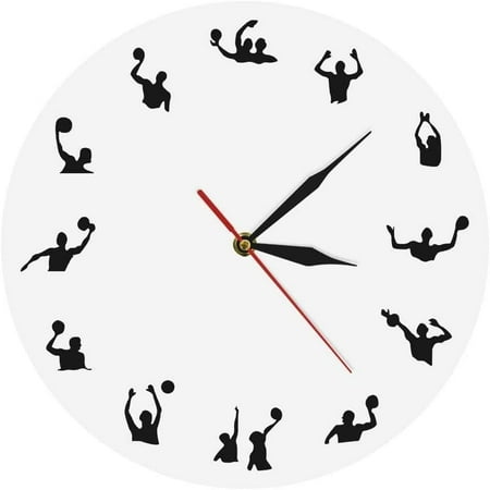 Water Polo Minimalist Design Modern Wall Clock Sport Competition Pool ...