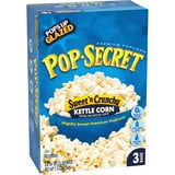 Pop Secret Popcorn, Sweet 'n Crunchy Kettle Corn Microwave Popcorn, 2. ...