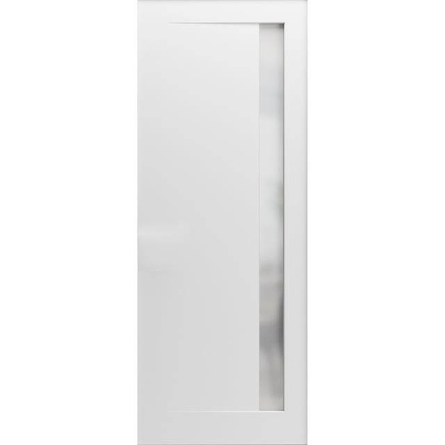 Slab Barn Door Panel 30 x 96 inches | Planum 0660 Painted White with ...