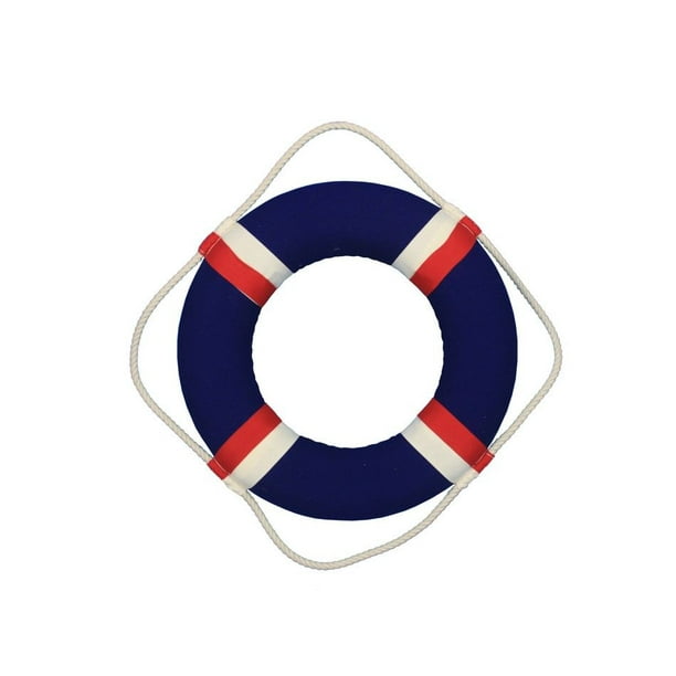 Decorative Blue Jacket Lifering 15" - Nautical Wall Decor - Life Ring ...