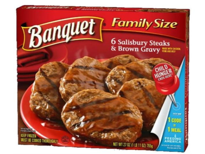 Conagra Banquet Family Size Salisbury Steaks And Brown Gravy 27oz (PACK ...