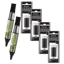 Pilot, Refillable Dry Erase Markers, P1a439146p, 2 Black Ink Chisel Tip ...