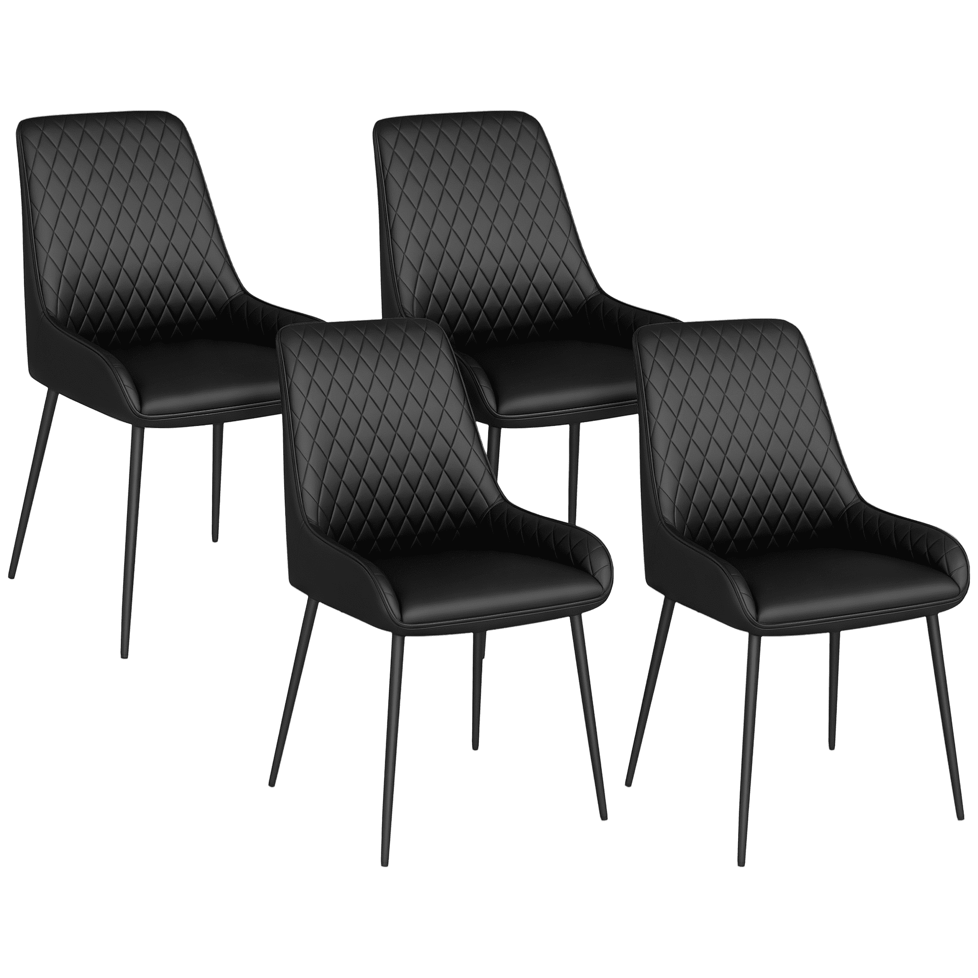 Click here for Homcom Dining Chairs Set Of 4  Pu Leather Kitchen... prices