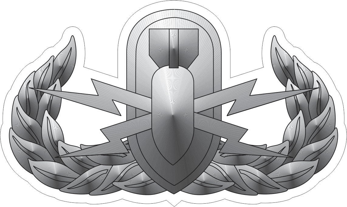 3.8 Inch EOD MILITARY VINYL TRANSFER DECAL - Walmart.com