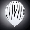 Zebra Print Latex Balloons - Jungle Safari Animal Party Decorations ...