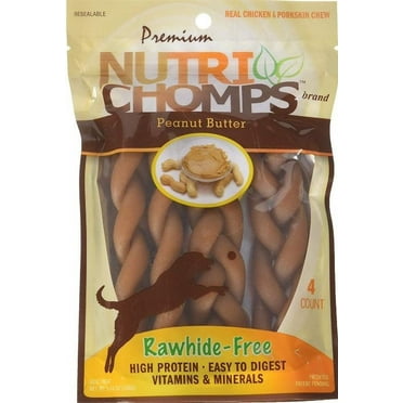 Pork Chomps Mini Knotz Knotted Dog Skin Bone - Bacon Flavor, 12 Count ...
