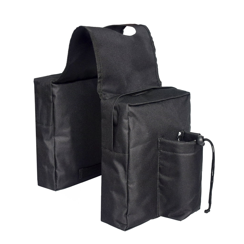 Universal ATV Fuel Tank Storage Saddle Bags Saddlebags Black - Walmart.com