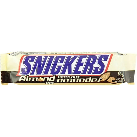 Snickers Bar with Almonds Chocolate 50g, 24-Count - Walmart.ca
