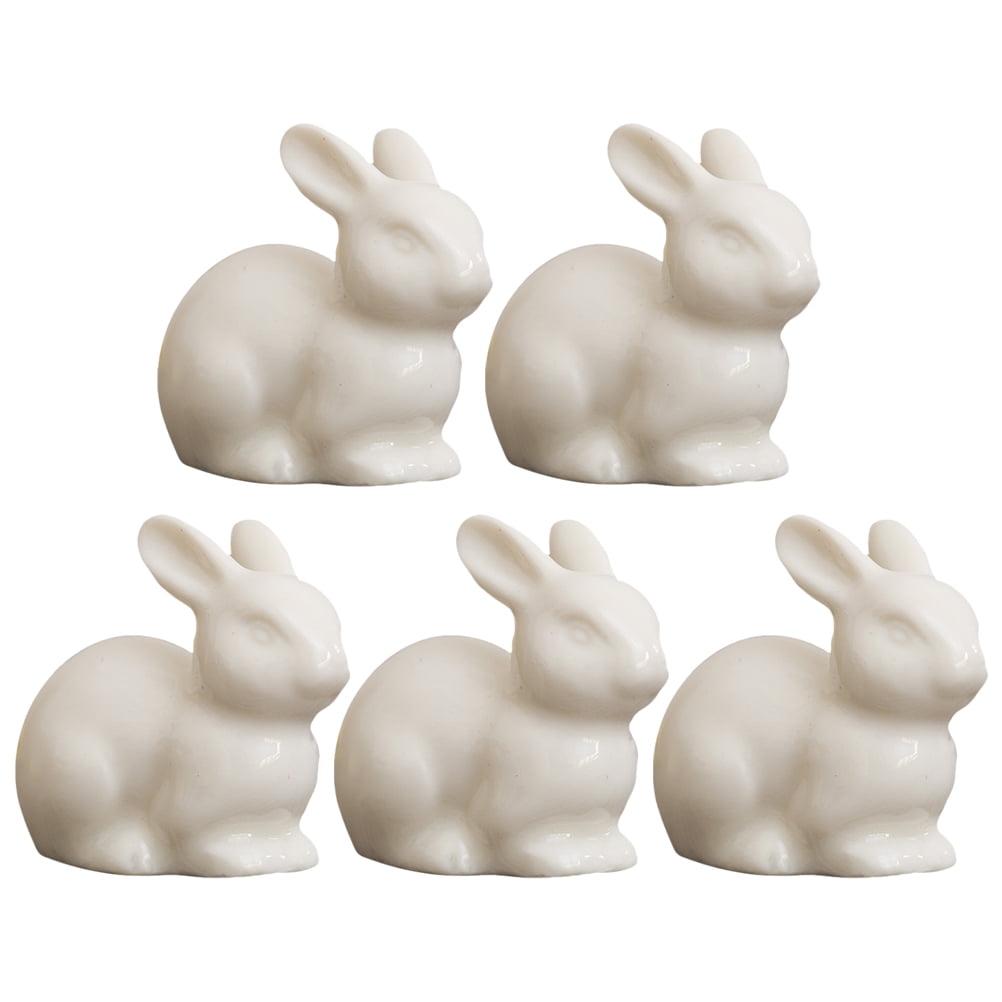 NUOLUX Rabbit Ceramic Landscape Miniature Decor Micro Figures Garden ...