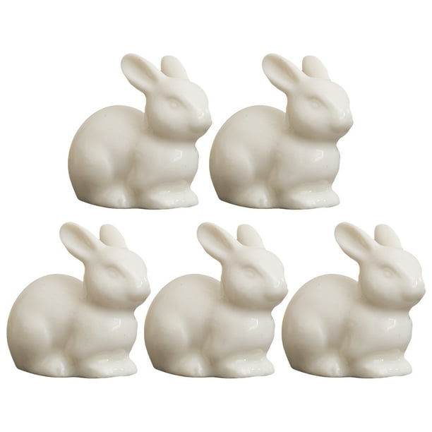NUOLUX Rabbit Ceramic Landscape Miniature Decor Micro Figures Garden ...