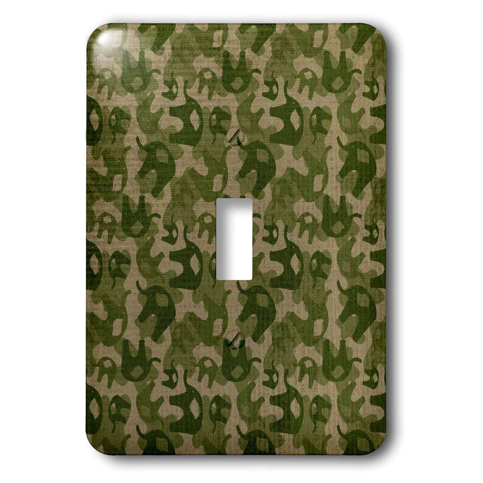 3dRose Army Green Elephants - Animals - Art - Single Toggle Switch (lsp ...