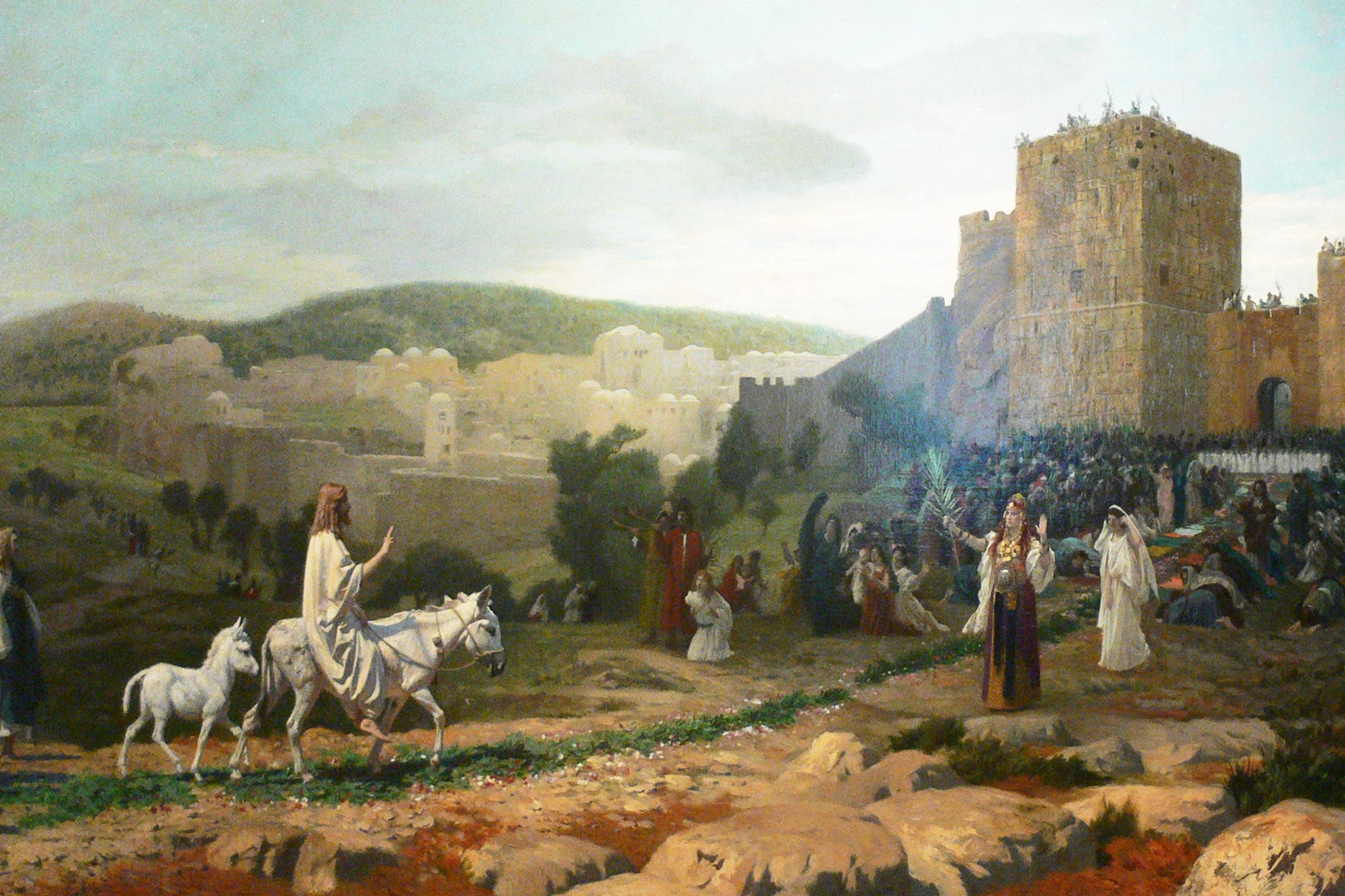 24x36 gallery poster, Jesus final entry into Jerusalem, by Jean-Leon ...